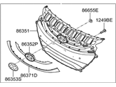 86350-A5010 Genuine Hyundai Radiator Grille Assembly