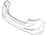 86611-F3000 Genuine Hyundai Rear Bumper Cover, Upper