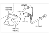 92401-25000 Genuine Hyundai LAMP ASSEMBLY-REAR COMBINATION,LH
