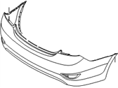 86611-1R200 Genuine Hyundai Rear Bumper Cover