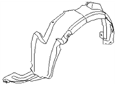 86811-2H000 - Genuine Hyundai Front Wheel Guard Assembly,Left
