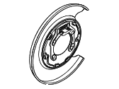 58251-2P500 - Genuine Hyundai PLATE ASSEMBLY-REAR BRAKE BACK,LH