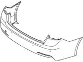 86611-B1000 Genuine Hyundai Rear Bumper Cover