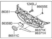 86350-1R100 Genuine Hyundai Radiator Grille Assembly