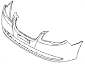 86511-2H000 Genuine Hyundai Front Bumper Cover