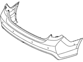86611-E6000 Genuine Hyundai Rear Bumper Cover