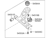 54501-F2AA0 Genuine Hyundai Arm Complete-Front Lower,RH
