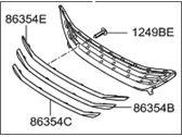86560-3X200 Genuine Hyundai Front Bumper Grille