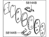 58101-F2A00 Genuine Hyundai Front Disc Brake Pad Kit