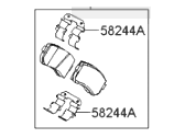 58302-3QA10 Genuine Hyundai Rear Disc Brake Pad Kit