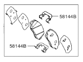 58101-4ZA00 - Genuine Hyundai PAD KIT-FRONT DISC BRAKE