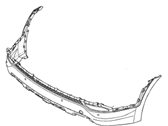 86650-4Z100 Genuine Hyundai Rear Bumper Cover