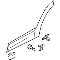 87731-4Z000 - Genuine Hyundai GARNISH ASSEMBLY-REAR DOOR SIDE LH