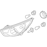 92102-2S050 - Genuine Hyundai LAMP ASSEMBLY-HEAD,RH