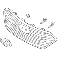 86350-B8BA0 - Genuine Hyundai GRILLE ASSEMBLY-RADIATOR