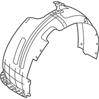 86811-F2001 - Genuine Hyundai GUARD ASSEMBLY-FRONT WHEEL,LH