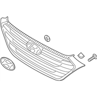 86350-D3000-GAL - Genuine Hyundai GRILLE ASSEMBLY-RADIATOR