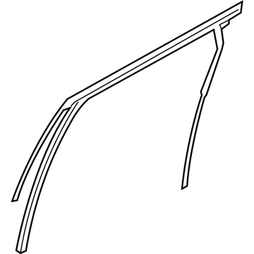 83530-S8000 Genuine Hyundai Run-RR Dr Window Glass,LH