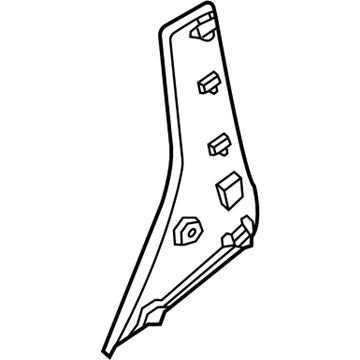 83270-S8000 Genuine Hyundai GARNISH Assembly-RR Dr RR Frame,LH