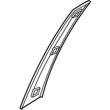 83250-S8000 Genuine Hyundai GARNISH Assembly-RR Dr Frame LH