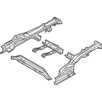65700-D3000 Genuine Hyundai Member Assembly-Rear Floor Under