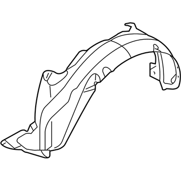 86820-0W000 Genuine Hyundai Front Wheel Guard Assembly,Right