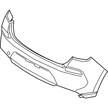 86611-G3010 Genuine Hyundai Rear Bumper Cover, Upper