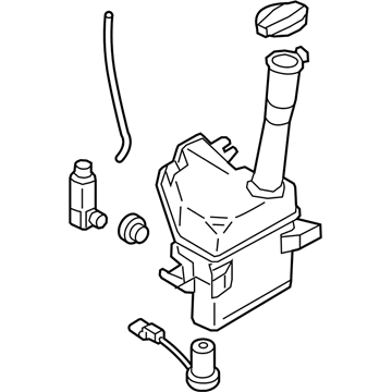 98610-C2000 Genuine Hyundai Reservoir & Pump Assembly-Washer