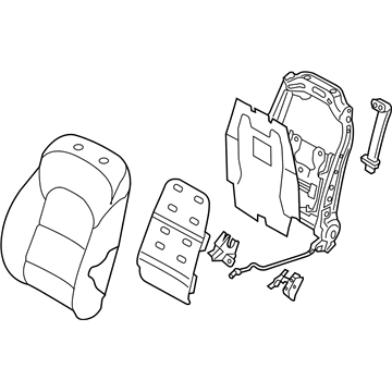 88301-D3735-RSM Genuine Hyundai Back Assembly-FR Seat,LH