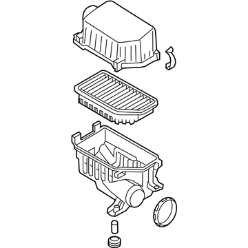 28110-2V300 Genuine Hyundai Cleaner Assembly-Air