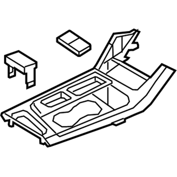 84650-C2AB0-VTR Genuine Hyundai Cover Assembly-Console UPR