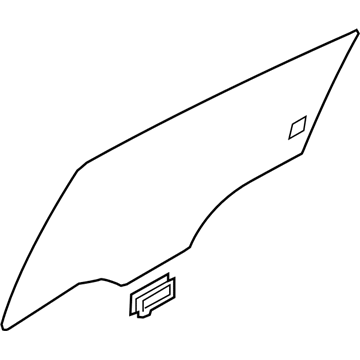 83420-G2020 Genuine Hyundai Glass Assembly-Rear Door,RH