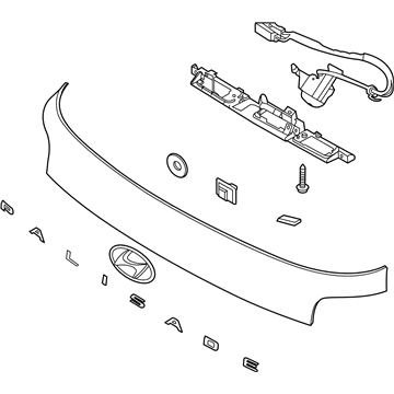 87310-S8010 Genuine Hyundai GARNISH Assembly-Tail Gate
