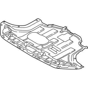 29110-K4000 Genuine Hyundai Panel Assembly-Under Cover,FRT
