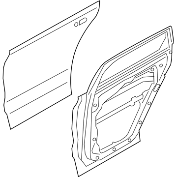 77003-S2010 Genuine Hyundai Panel Assembly-Rear Door,LH