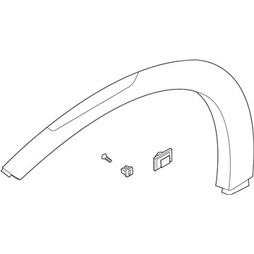 87711-K2000-CA Genuine Hyundai GARNISH Assembly-FNDR Side,LH