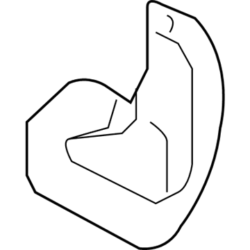 86841-3X000 Genuine Hyundai Rear Wheel Mud Guard Assembly, Left