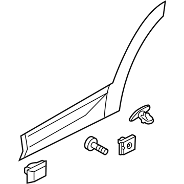 87731-B8000-CA Genuine Hyundai Garnish Assembly-Rear Door Side LH