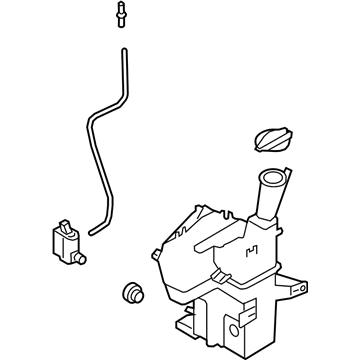 98610-J0000 Genuine Hyundai Reservoir & Pump Assembly-Washer