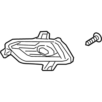 86522-J0000 Genuine Hyundai Cover-Front Bumper Fog Lamp,RH