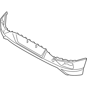 86612-K9000 Genuine Hyundai Cover-RR Bumper LWR