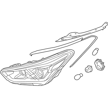 92103-B8630 Genuine Hyundai Head Lamp Sub Assembly, Left