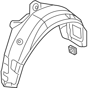 86822-2L100 Genuine Hyundai Rear Wheel Guard Assembly,Right