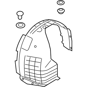 86812-K4000 Genuine Hyundai Front Wheel Guard Assembly,Right