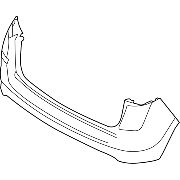 86611-D3500 Genuine Hyundai Rear Bumper Cover, Upper