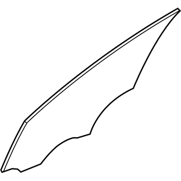 82421-S2010 Genuine Hyundai Glass-Front Door Window,RH