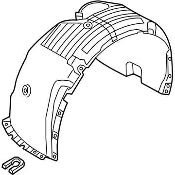 86811-C2500 Genuine Hyundai Front Wheel Guard Assembly,Left
