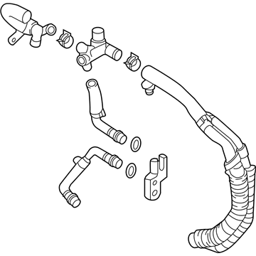 25420-B1600 Genuine Hyundai Hose Assembly-Oil Cooling