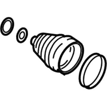 49509-2EA90 Genuine Hyundai Boot Kit-Front Axle Wheel Side LH