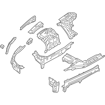 64600-B1000 Genuine Hyundai Panel Complete-Fender Apron,RH